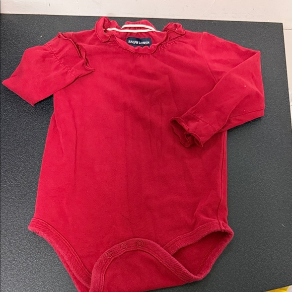 Ralph Lauren | One Pieces | Ralph Lauren Cherry Red Kids Bodysuit 9s ...